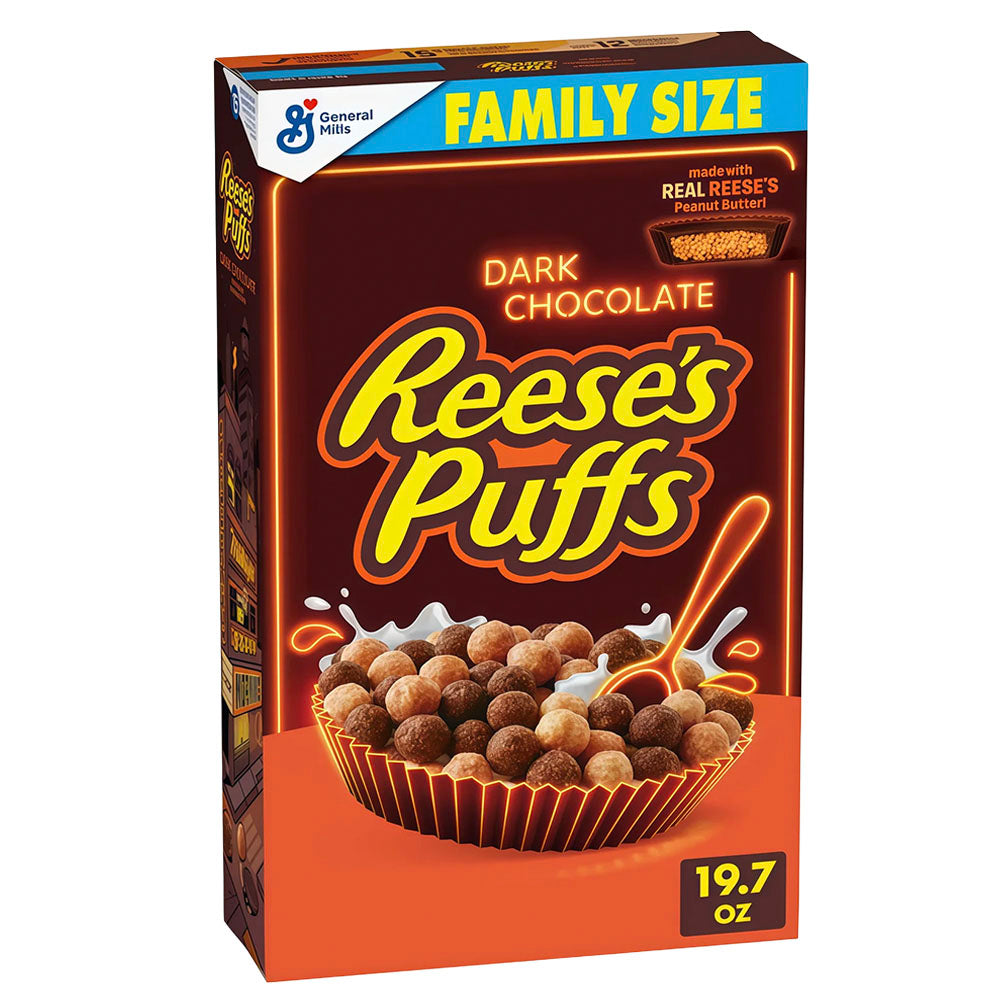 Reese’s Puffs Dark Chocolate Family Size Cereal (558g) – Candy Craze